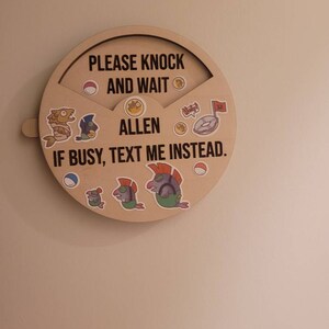 Personalized Work From Home Privacy Sign Wood Custom Do Not Disturb ...