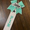 Pin Me Cheer Competition Tag Ribbons, Customizable Glitter Colors Add ...