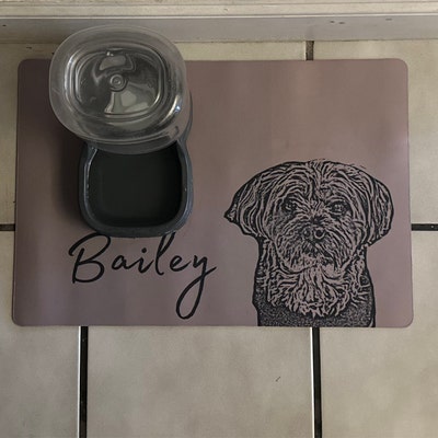 Personalized Dog Mats Using Pet Photo Name Personalized Dog Food Mat ...
