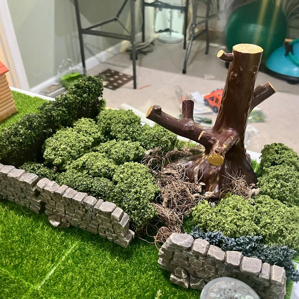 TWO Miniature Stone Walls,faux Stone,miniature Brick Wall,reversible ...