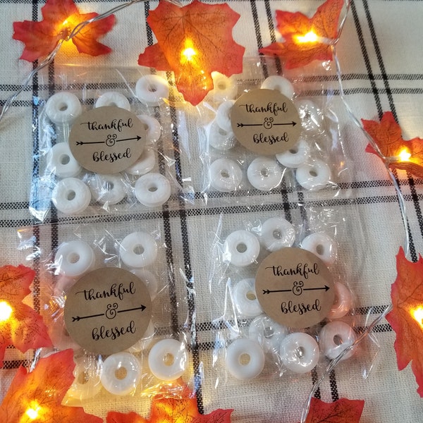 Thanksgiving Favors - 20 Stickers and Optional Bags - Thankful ...