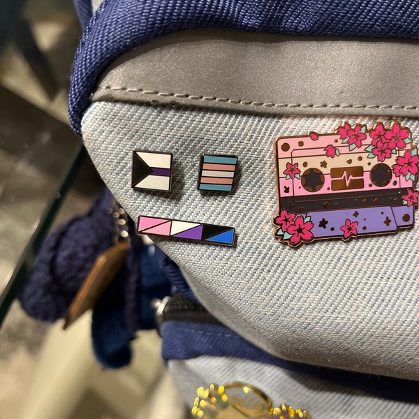 Mini Demisexual Flag Pin — LGBT Pride Badge Queer Ace Aromantic ...