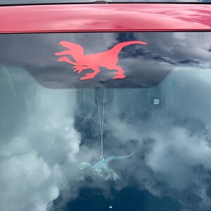 Veloster Raptor velociraptor Dinosaur Silhouette Car Truck Van Window ...