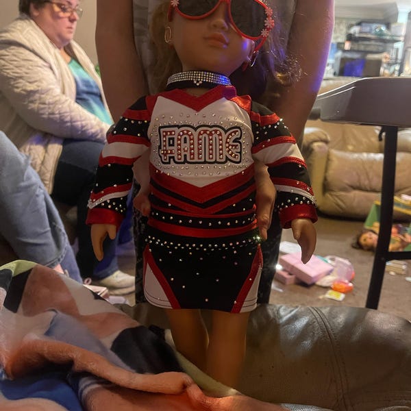 2026 Elite FAME Cheer Uniform for Girl 18” Doll Made to Match Present ...