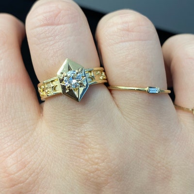 Cottagecore Vine Leaf Heart Cut Morganite Engagement Ring Set - Etsy