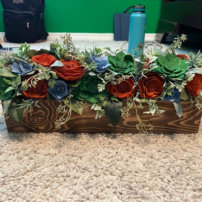 Personalized Wood Floral Arrangement / Eco Friendly Reusable - Etsy