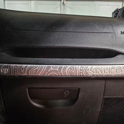 Topography Style Passenger Grab Bar Accent Decal Kit for Jeep Wrangler ...