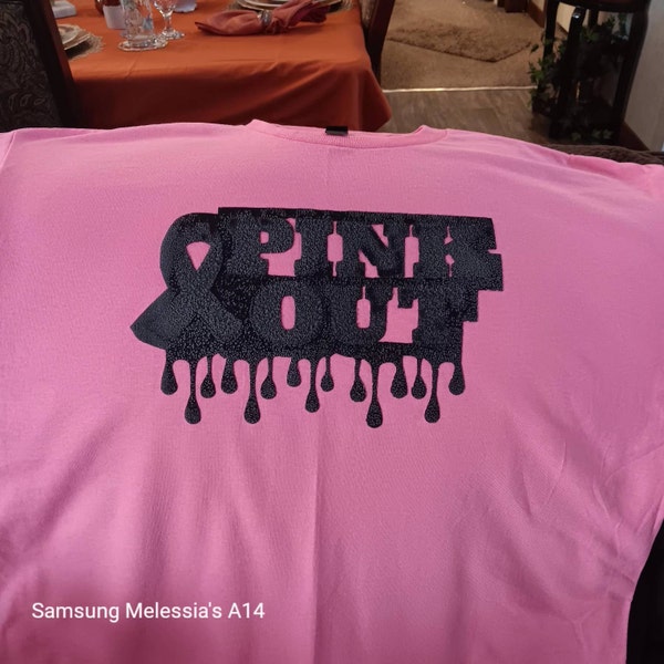 Pink Out Drip Breast Cancer SVG JPG PNG - Instant Digital Download - No ...