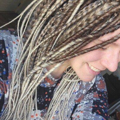 Boho Dreadlocks, Mix of Double Ended Dreadlocks and De Braids, Full Set ...