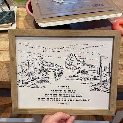 Desert Bible Verse Wall Art Modern Christian Artwork Western Home Decor ...