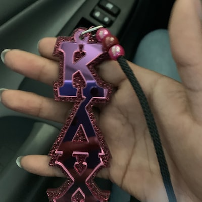 Alpha Phi Heart Keychain Alpha Phi Personalized Sorority Keychain Alpha ...
