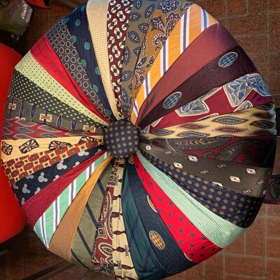 Custom Tuffet Stool Made With YOUR TIES - Etsy