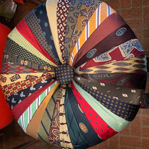 Custom Tuffet Stool Made With YOUR TIES! - Etsy