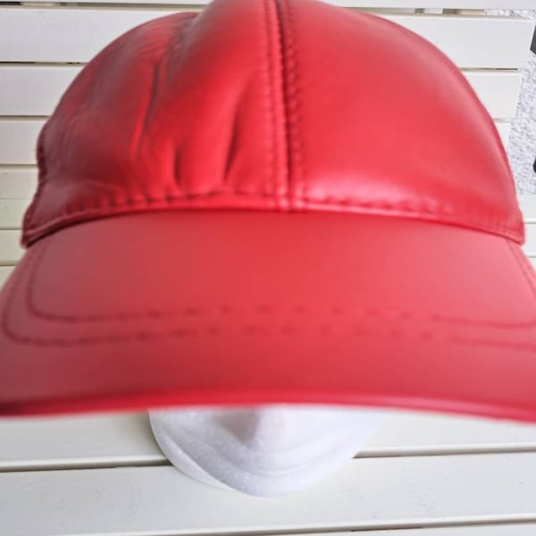 Leather Baseball Cap Genuine Leather Cap Sports Dad Cap Women Hat Geniune Leather Sports Cap ...
