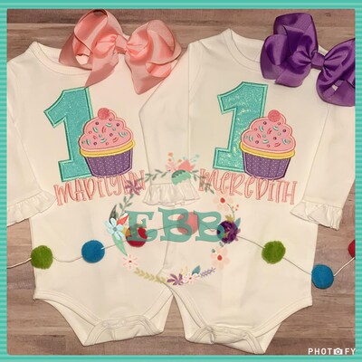 1st Birthday Applique Design / Cupcake Applique Embroidery Design ...