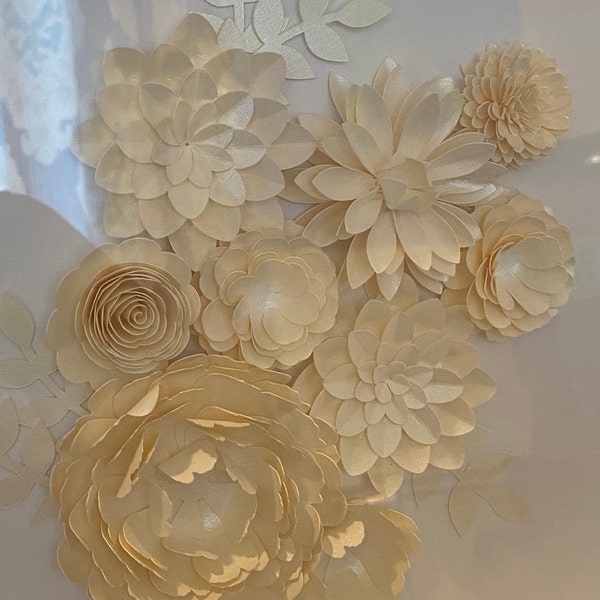 Paper Flower Bouquet - Paper Anniversary - Paper Gifts - Stemmed Paper ...