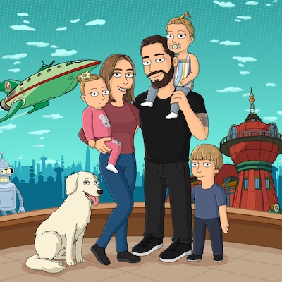 Custom Family Portrait With Car: A Unique Gift for Car Lovers - Etsy