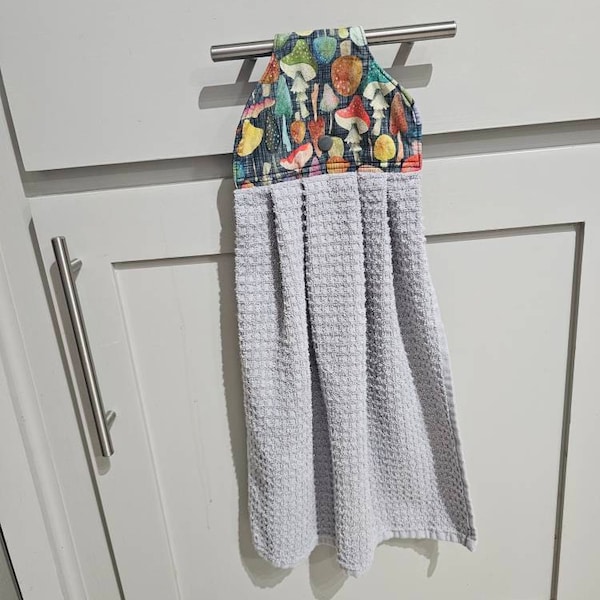Modern Floral Hanging Kitchen Towel With Holder, Beautiful Flower ...