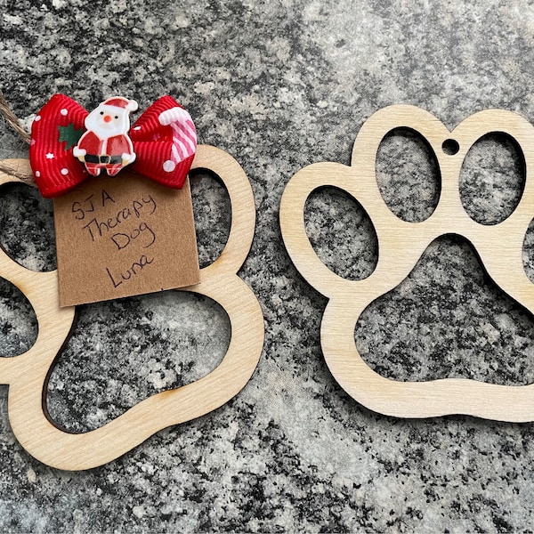 Dog Paw / Cat Paw Shape - Multiple Sizes - Laser Cut Unfinished Wood ...