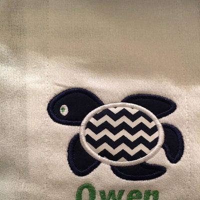 Sea Turtle Monogram Frame Appliqué Machine Embroidery Design - Etsy