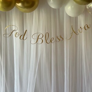 God Bless Banner, Christening Banner, Baptism Banner, First Communion ...