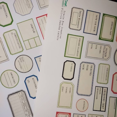 Fill-in Random Labels, Digital Labels, DIGI22 35 - Etsy