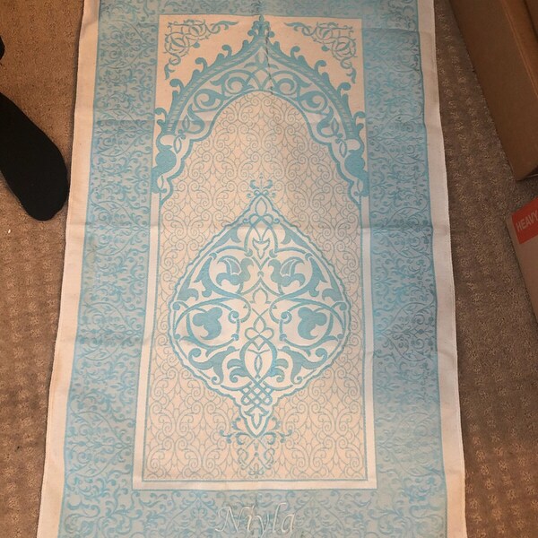 Pink Color Personalized Prayer Mat, Eid Gifts, Islamic Gift Set, Prayer Mat Set, Islamic Wedding ...