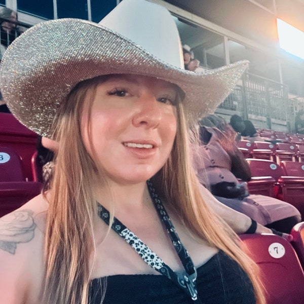 Black Square Straw Cowboy Hat With Champagne Rhinestones - Etsy