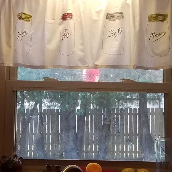 Mason Jars Window Valance - Etsy