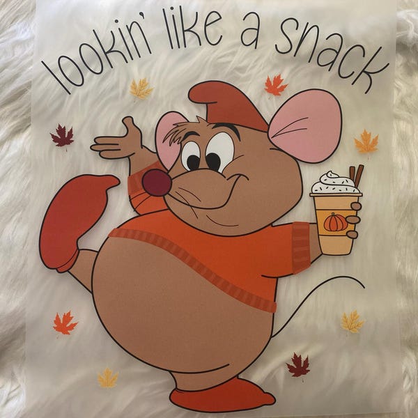 Gus Gus Mouse Fall Png, Coffee, Pumpkin Spice, Fall Png, Princess ...