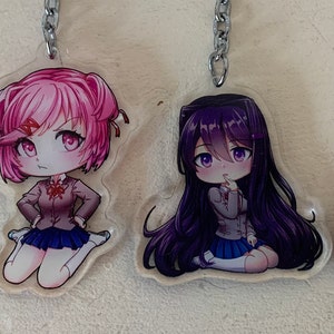 Doki Doki Literature Club Charms DDLC Keychains Monika Charm Natsuki ...