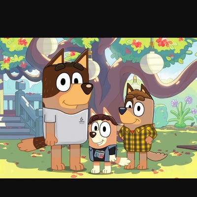 Custom Personalised Bluey Style Family Portraits High Quality Digital ...