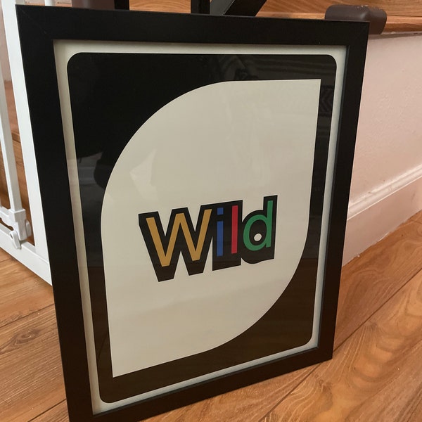 Retro UNO Card Game Poster .: Retro Print Featuring a UNO Card With the ...