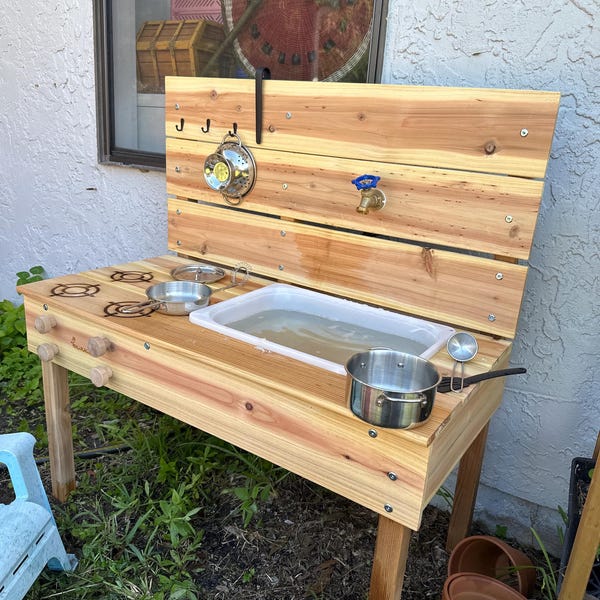 Mud Kitchen, Water Sand Table, Sensory Table, Ikea Flisat, Ikea Trofast ...