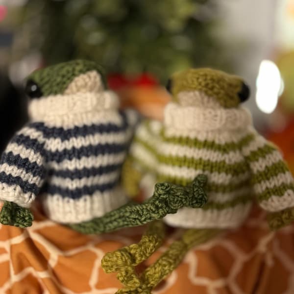 FROG & TOAD, Couple Frog, Duo Frogs, Amigurumi Frog, Knitted Frog ...
