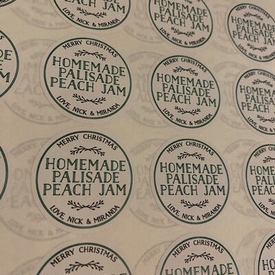 Custom Jam Packed With Love Stickers, Vintage Homemade Jam Round ...