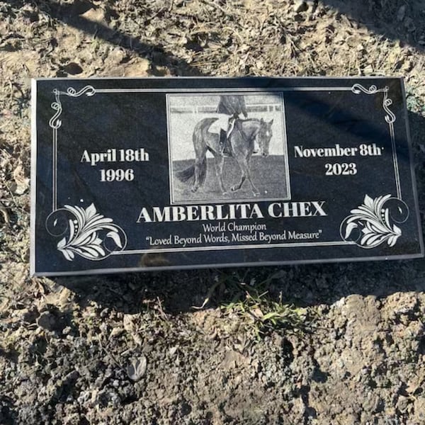 Flat Headstone Grave Marker Black Granite Diamond Engraved - Etsy Canada