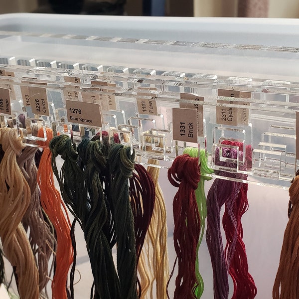 20 HOLE Hanging File Thread Organizer, 1/8" Thick Acrylic, for DMC ...