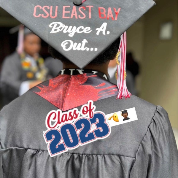 Custom Graduation Cap Topper, Custom Layered Vinyl and Cardstock for ...