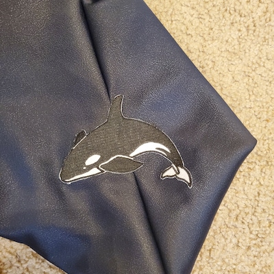 KILLER WHALE PATCH Iron-on Embroidered Porpoise Ocean Mammal Orca ...