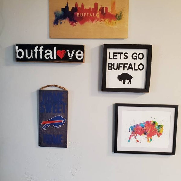 Buffalove Rustic Wooden Sign - Etsy