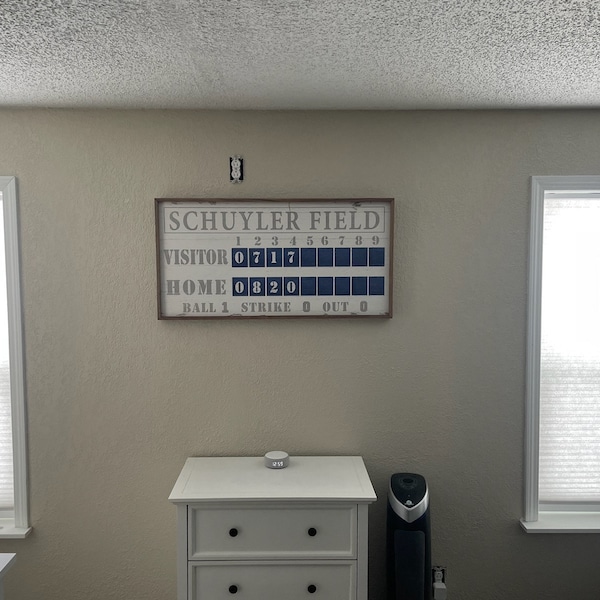 WOOD SIGN! Baseball Scoreboard Family Name Sign Wooden Personalized ...