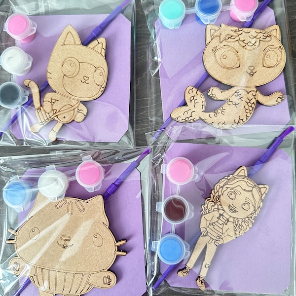 Paint Your Own Gaby / Doll House Character Craft Kit / Birthday Party ...