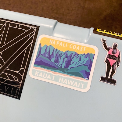 Kawaii Oahu Map Sticker Hawaii - Etsy