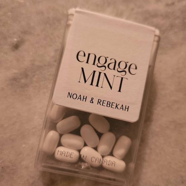 Engagement Stickers - Engagemint Stickers, Engagement Party Favors ...