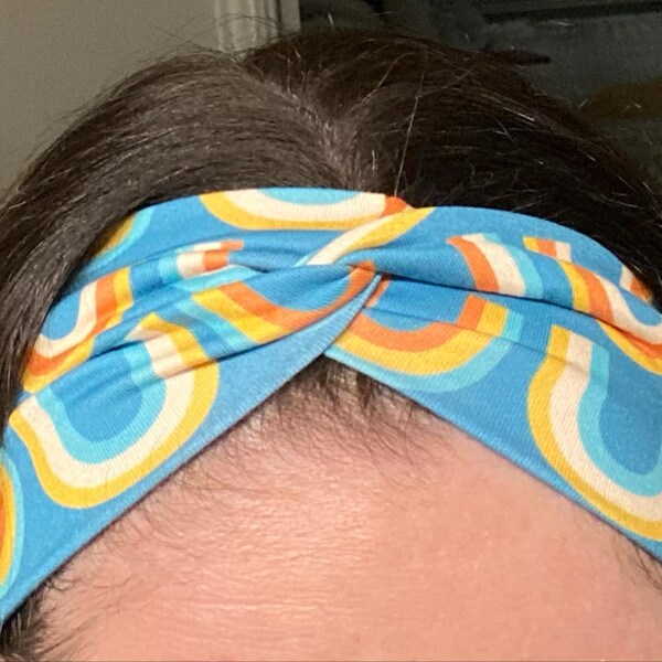 Peach Floral, Twist Headband, Nurse Headband, Adult Turban, Headbands ...