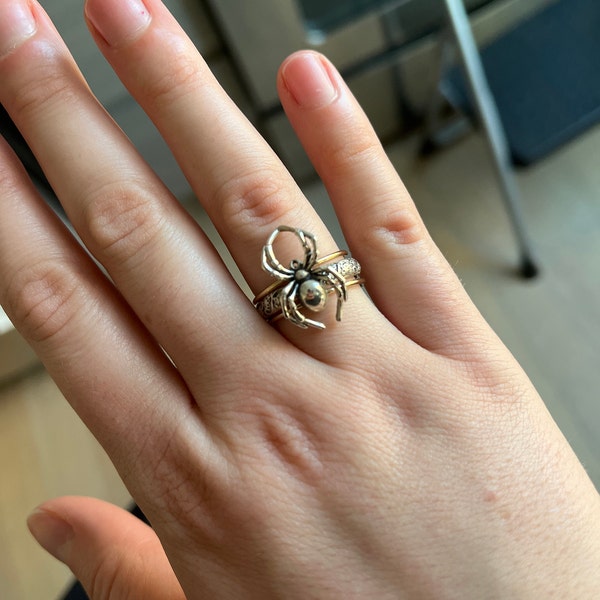 Silver Spider Ring, Gold Stacking Rings, Spider Ring Sterling Silver ...