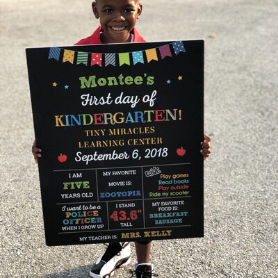 Back to School Sign, First Day of School Sign, 1st Day of School ...