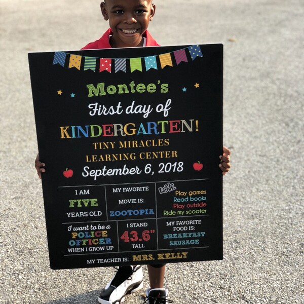 Back to School Sign, First Day of School Sign, 1st Day of School ...