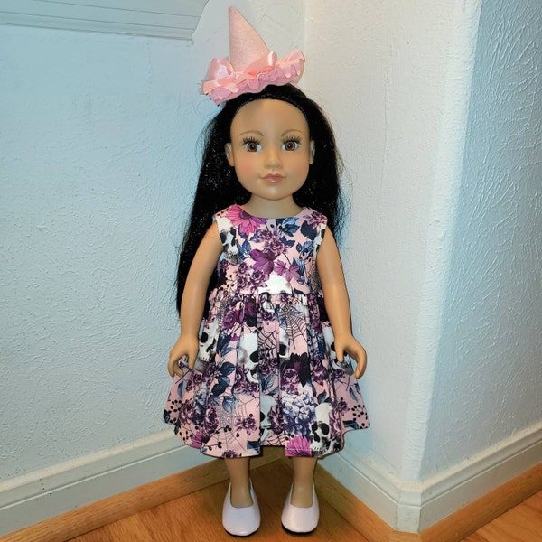 Pink Halloween Witch Hat Headband Fascinator for AG Dolls 18 Inch Dolls ...